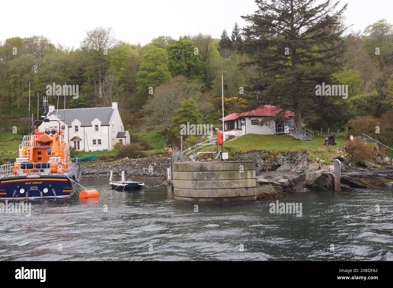 Port Askaig on the Hebridean Island of Islay, where the ferry departs ...