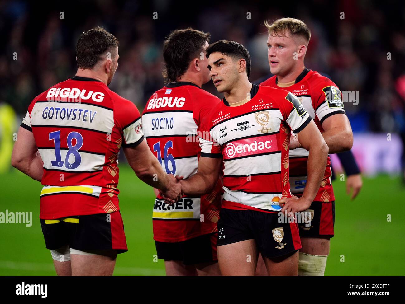 Gloucester Rugby players after the EPCR Challenge Cup final at the ...