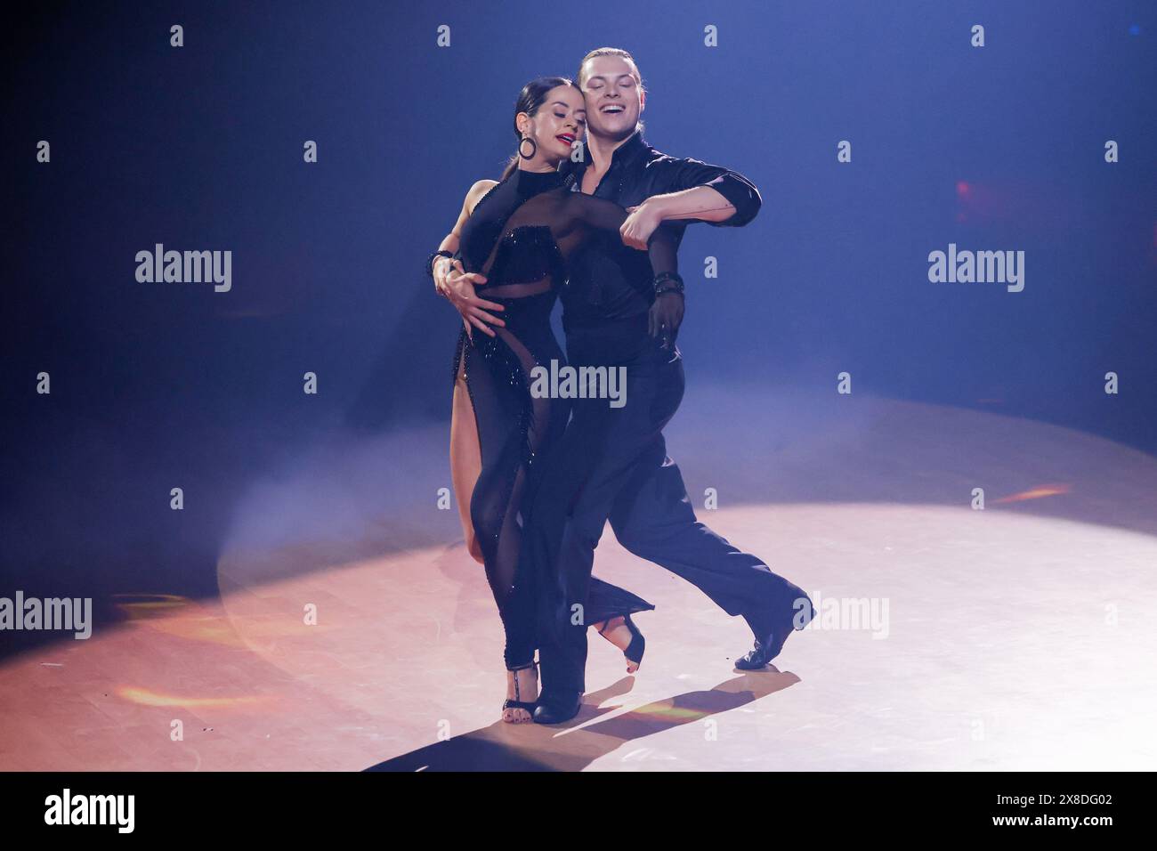 Cologne, Germany. 24th May, 2024. Finalist Gabriel Kelly, singer ...