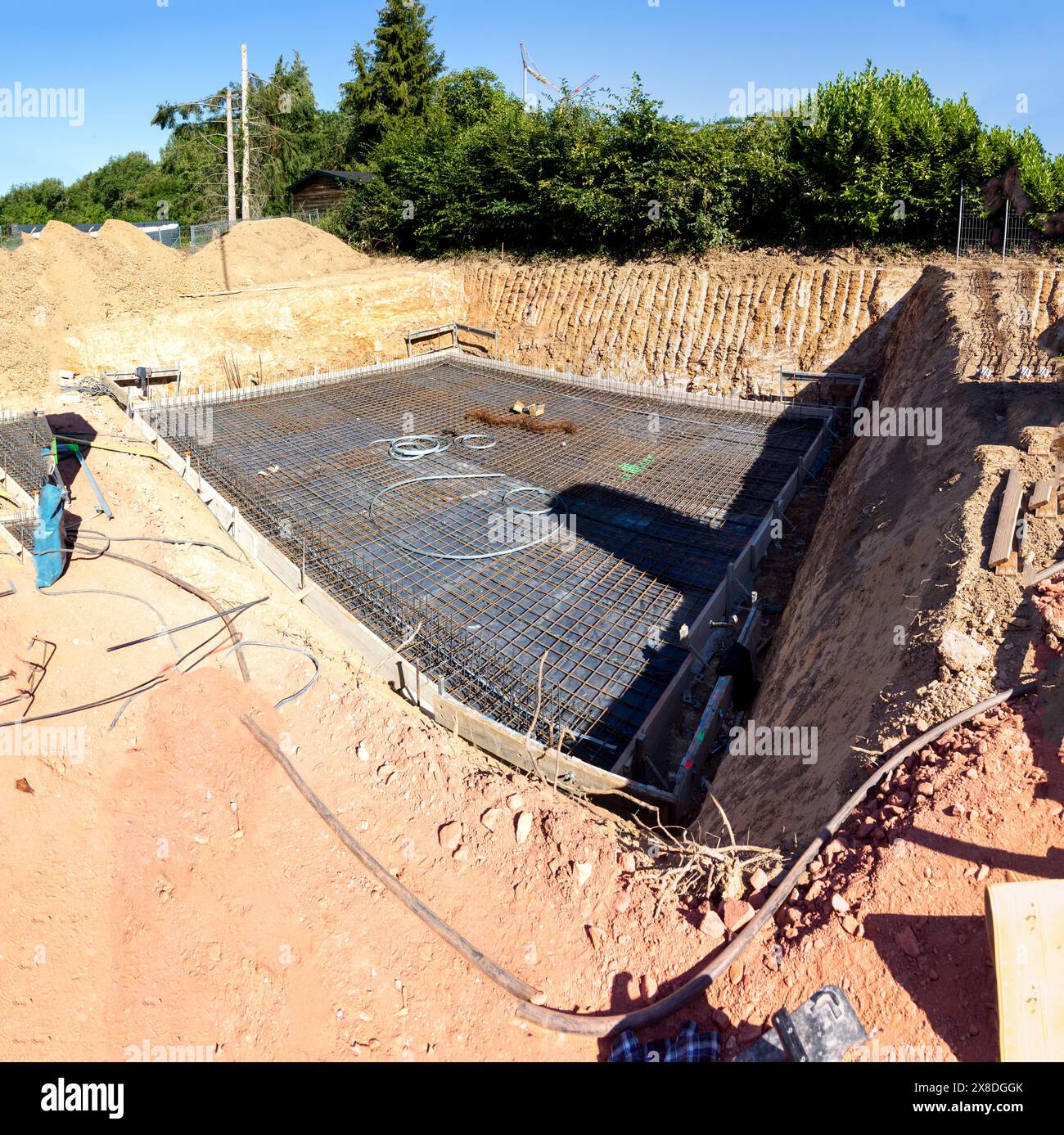 clean layer of concrete of a construction site Stock Photo - Alamy