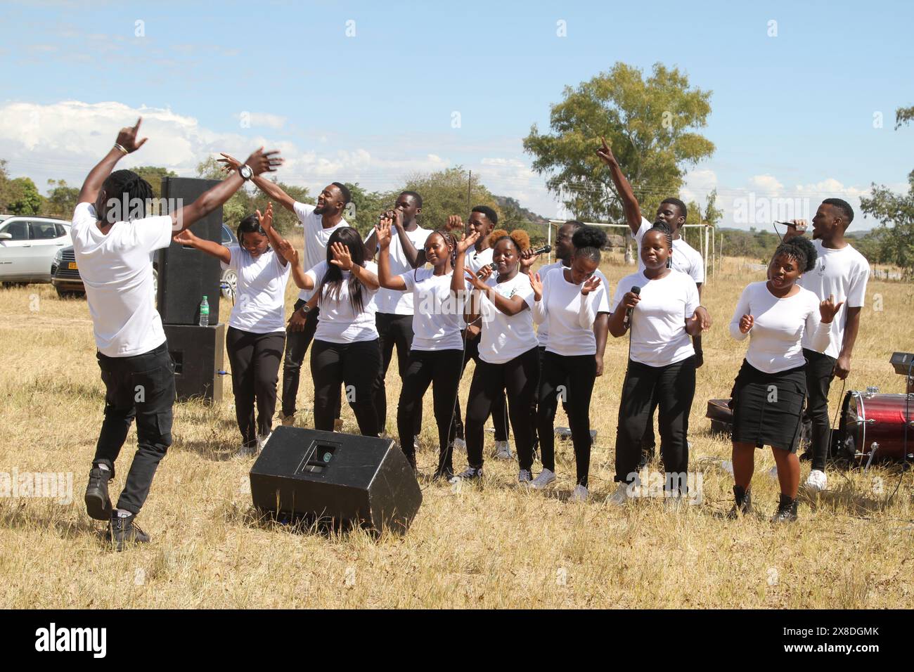 Goromonzi, Zimbabwe. 24th May, 2024. The Confucius Institute choir at ...