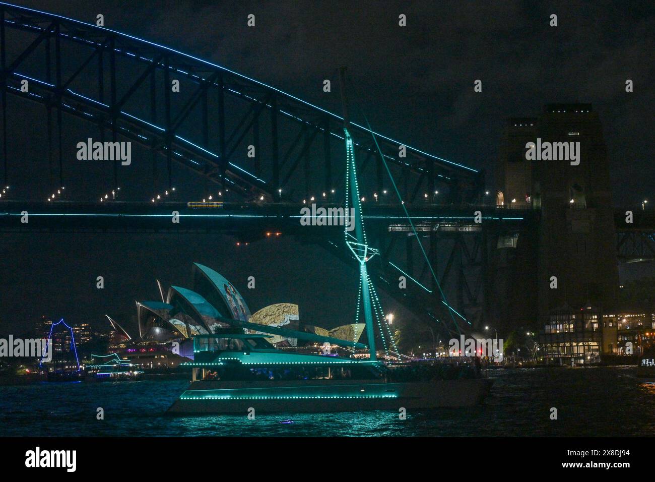 Sydney, Australia. 24th May, 2024. Ferries sail along Sydney Harbour as ...