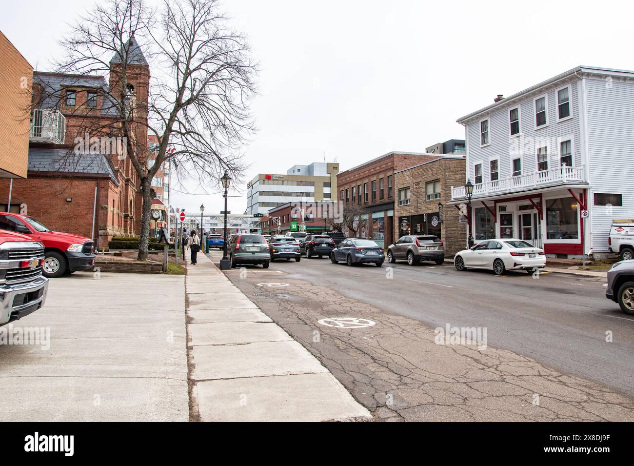Queen Street in downtown Charlottetown, Prince Edward Island, Canada ...