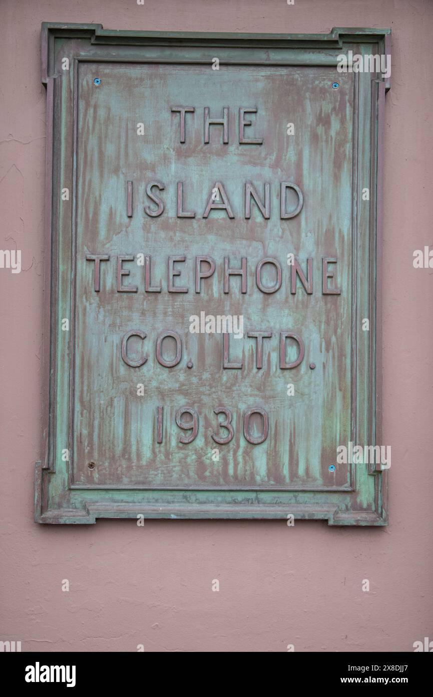 Island Telephone Co. Ltd. plaque in downtown Charlottetown, Prince ...