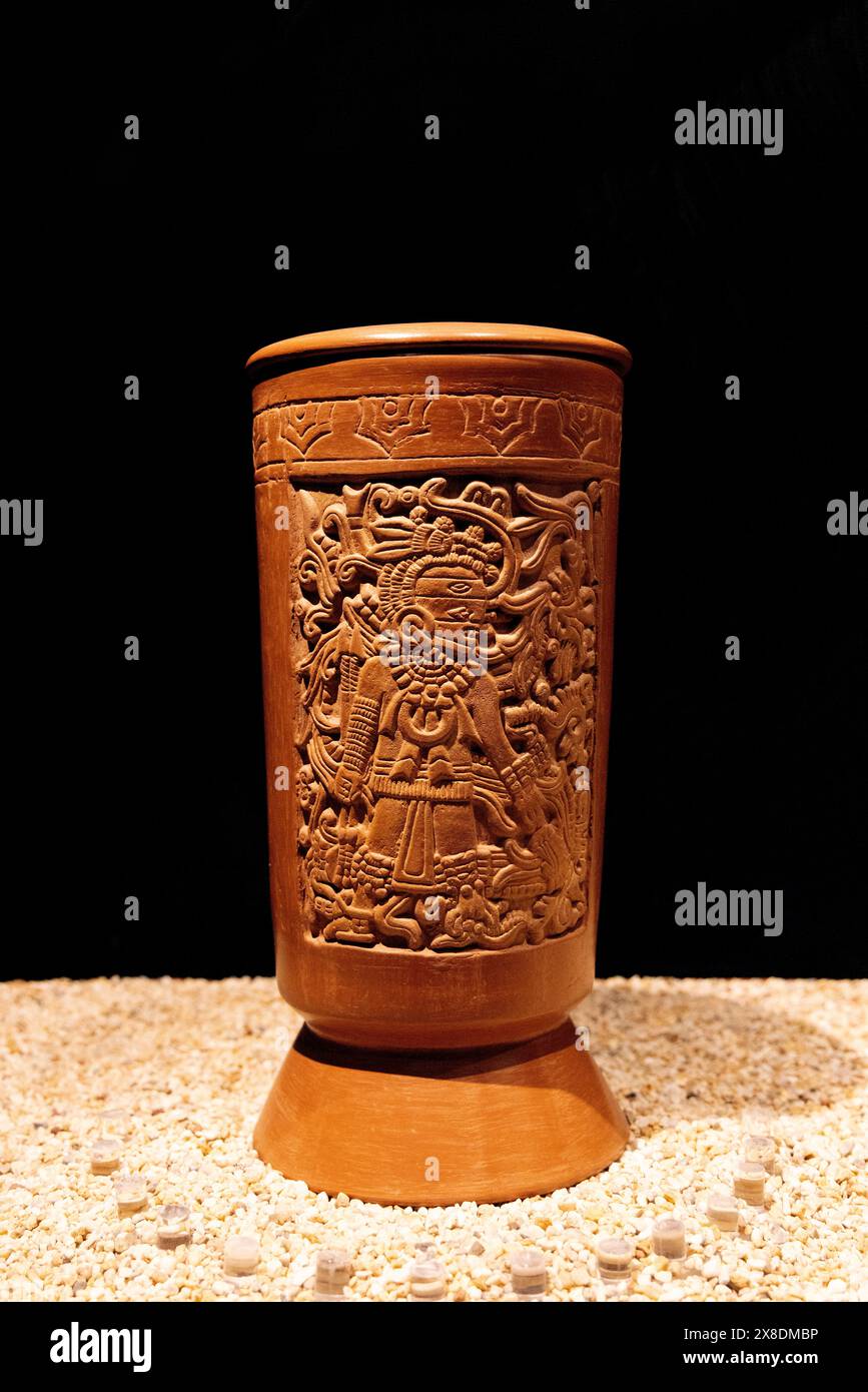 Aztec ceramic Funerary Urn, 15th century, from Tenochtitlan, contained ...