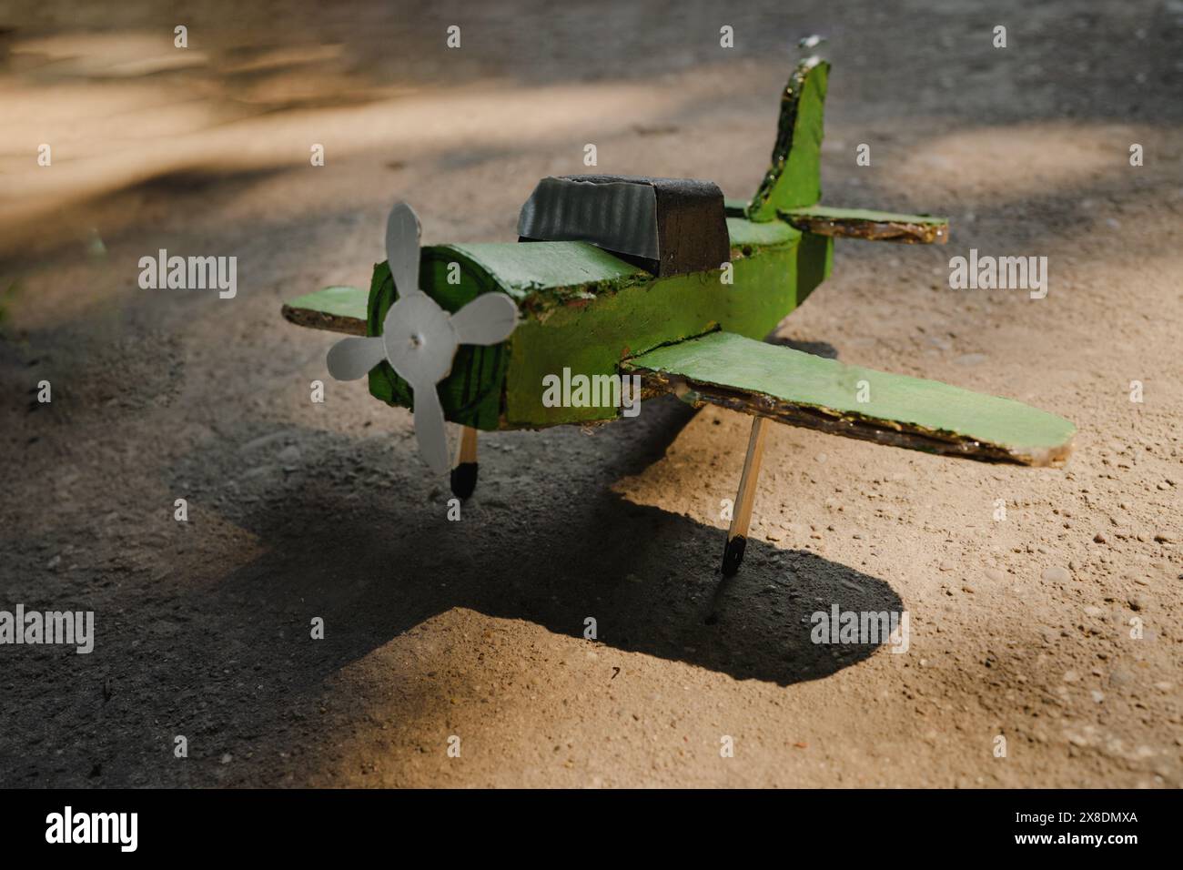 Antique aircraft made of cardboard Stock Photo - Alamy