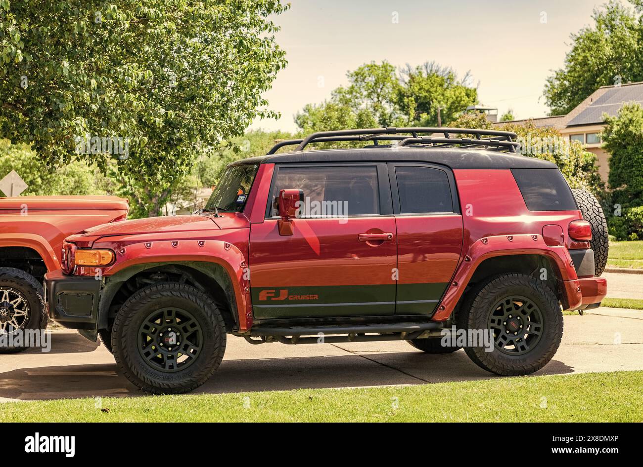 Dallas, USA - April 24, 2023: Toyota FJ Cruiser SUV driver side car ...