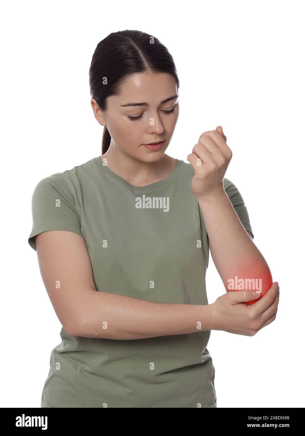 Sick woman elbow joint pain hi-res stock photography and images - Alamy