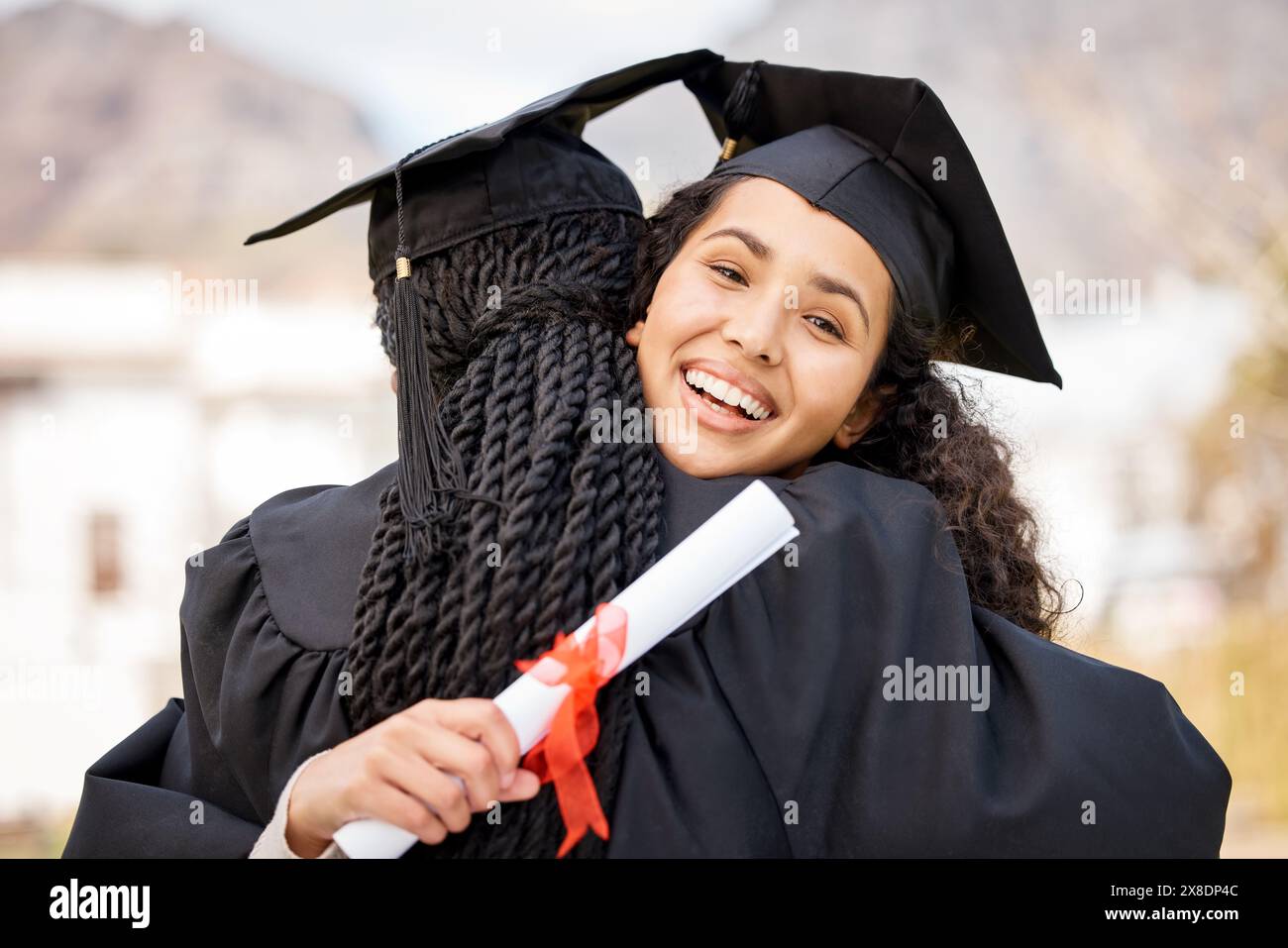Graduation group portrait hug hi-res stock photography and images - Alamy
