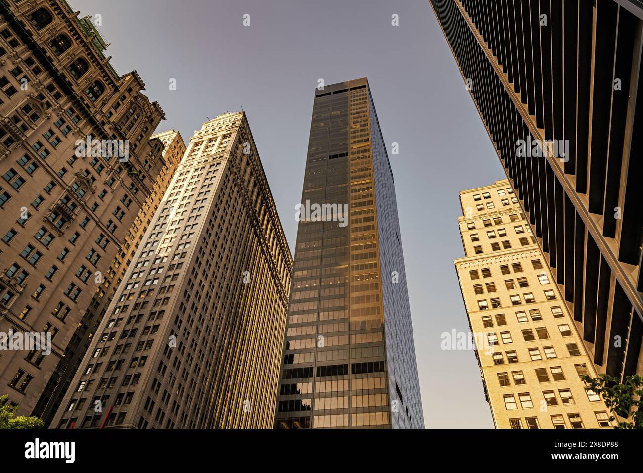 city downtown with skyscraper. office building exterior. skyscraper ...