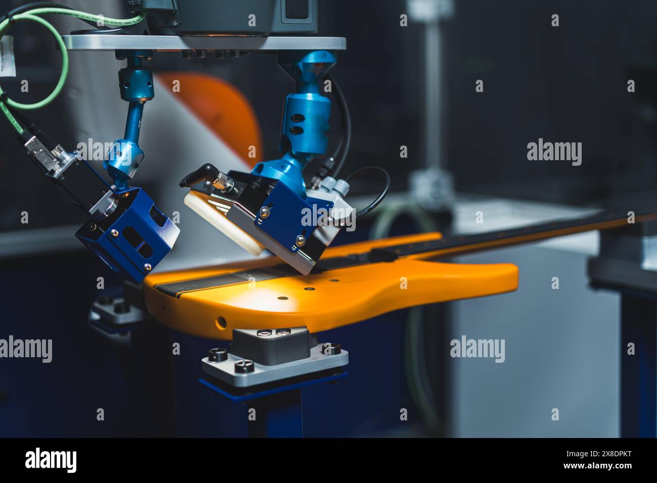Paint control - using robot arm, closeup, musical instrument quality ...
