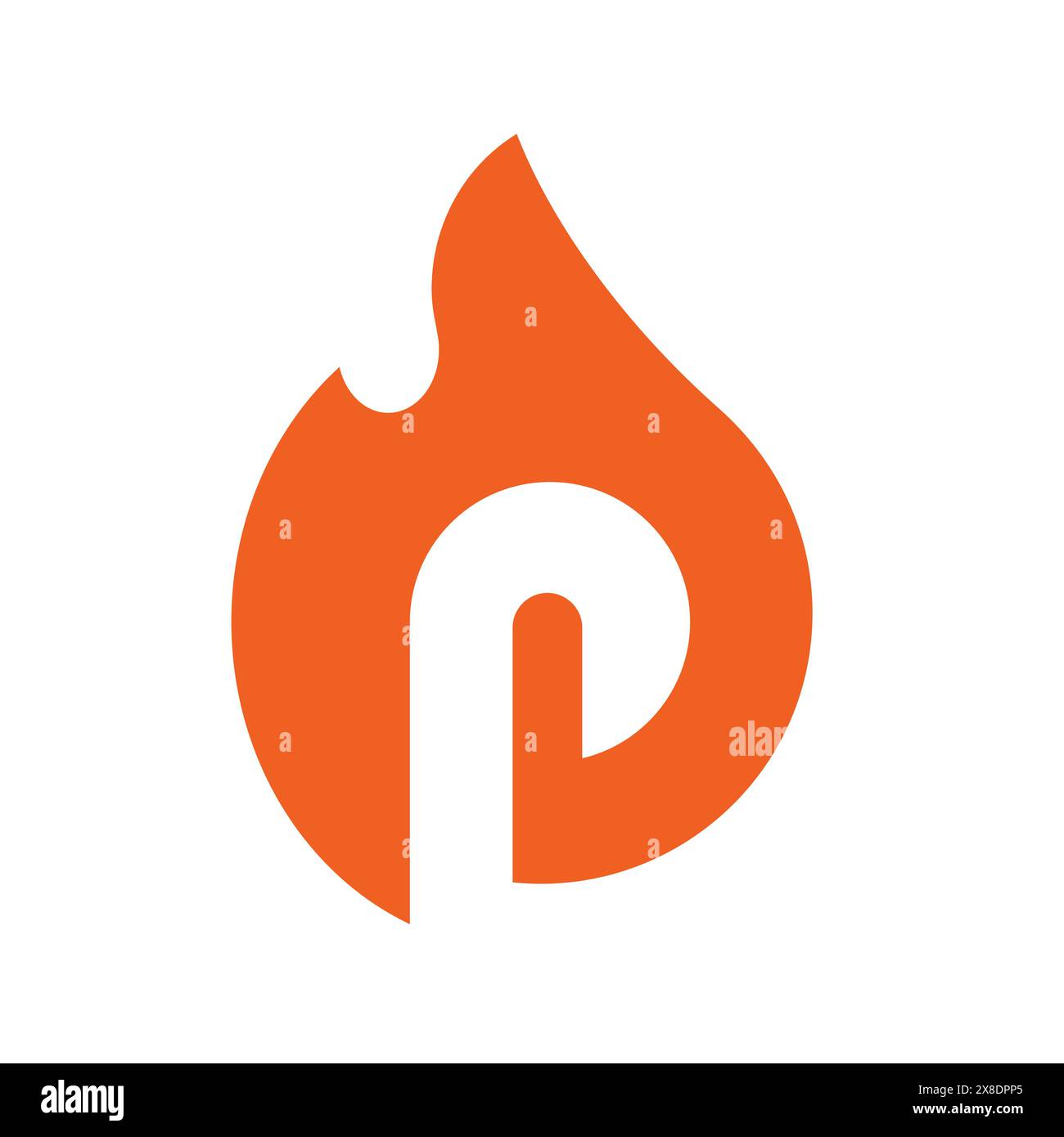 Burned Letter P Symbols, Alphabet P Combined With Fire, Vector Illustration Design Stock Vector ...
