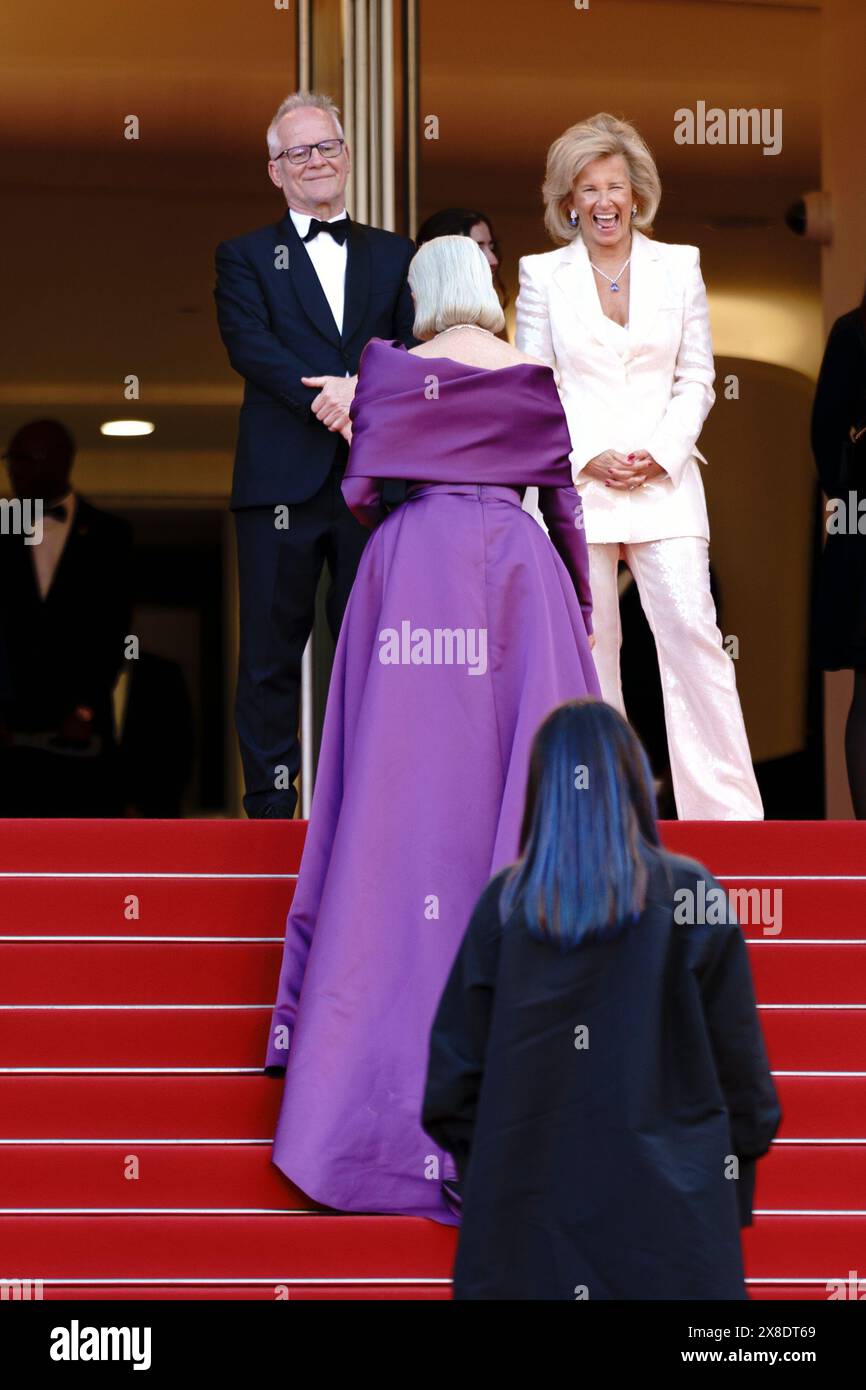 Cannes, France. 24th May, 2024. Thierry Fremaux, Iris Knobloch, Dame ...