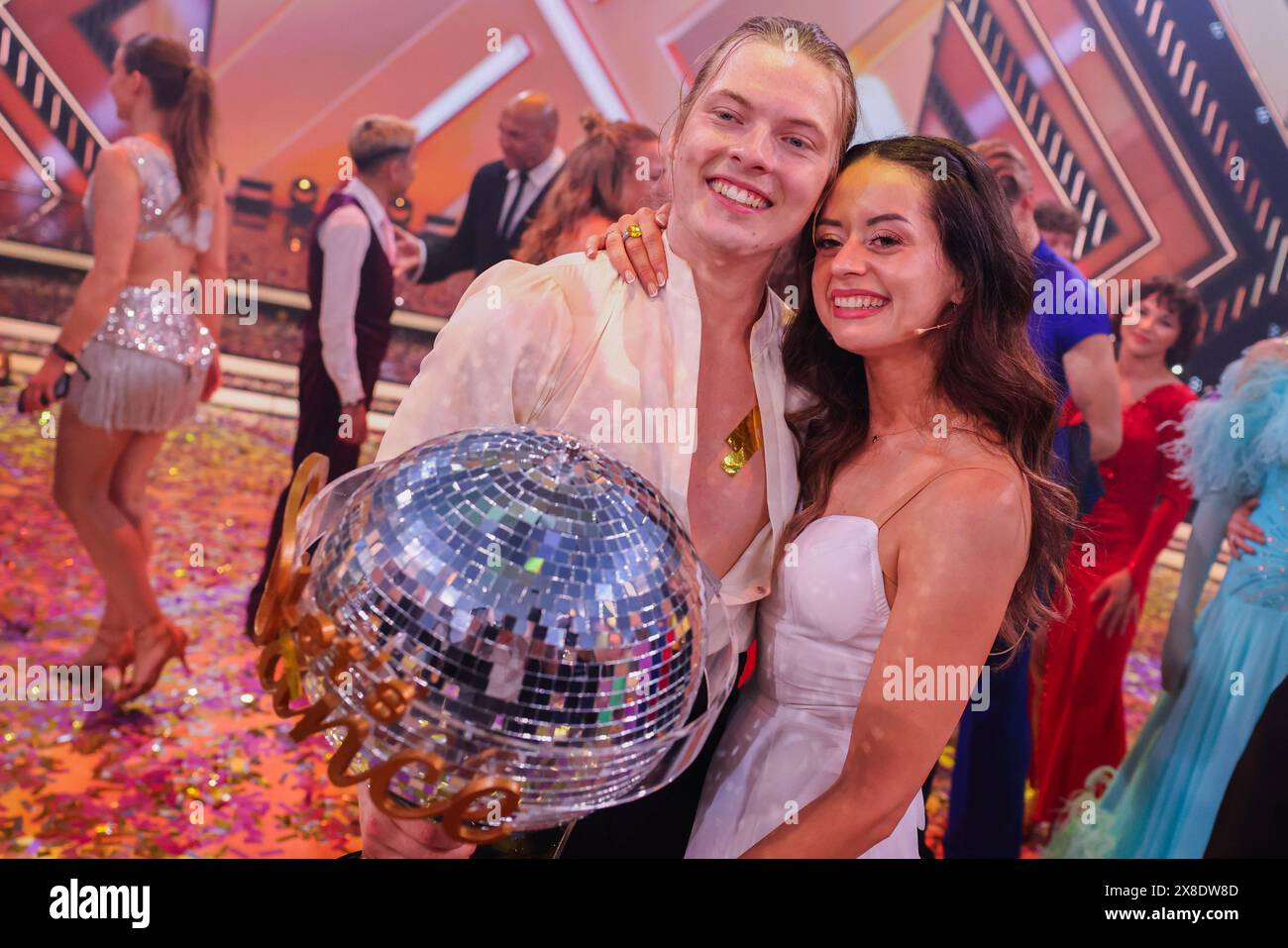 Cologne, Germany. 24th May, 2024. Finalist Gabriel Kelly, singer ...