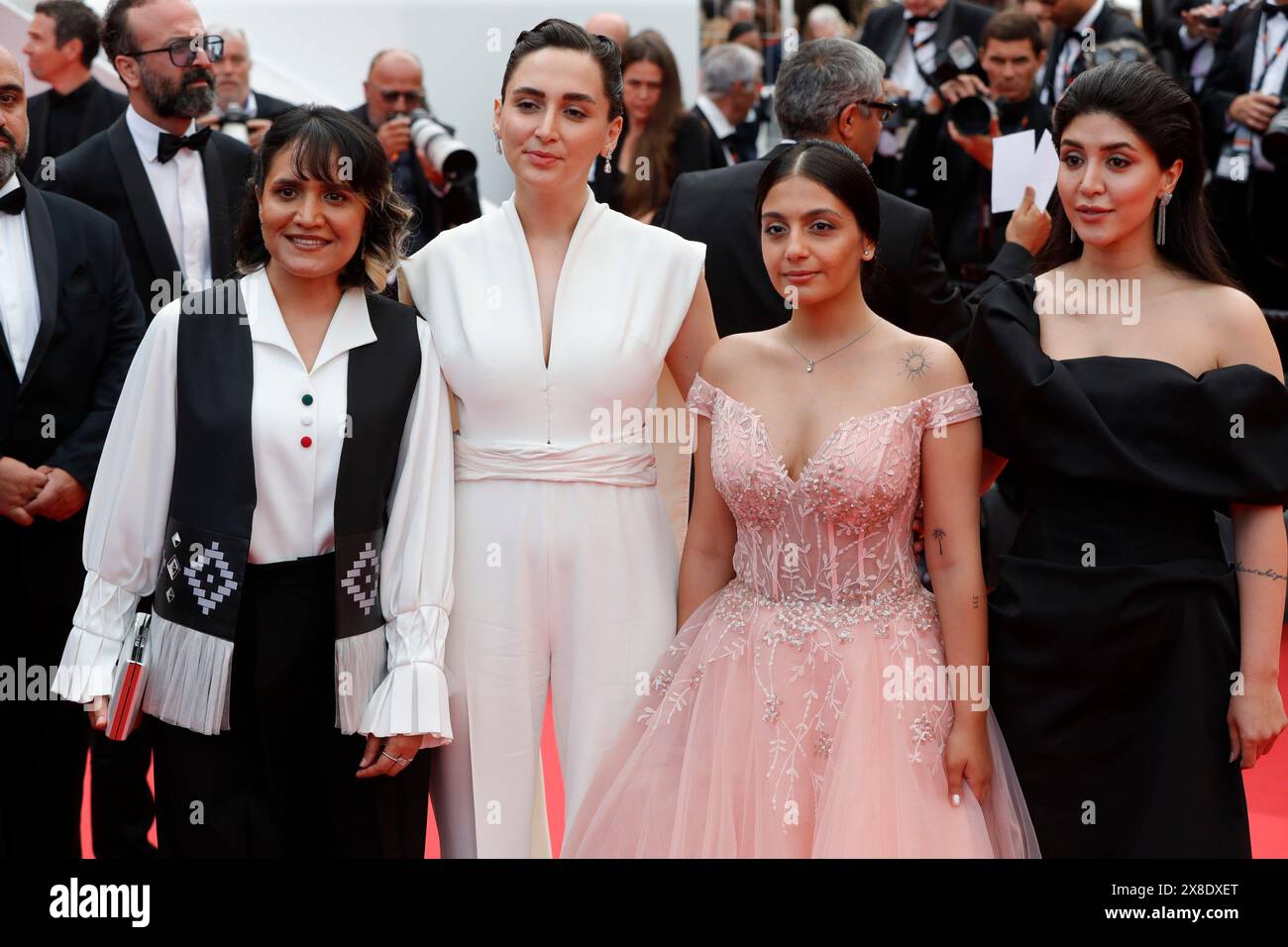 CANNES, FRANCE - MAY 24:(CL-CR) Mahsa Rostami, Soheila Golestani and ...