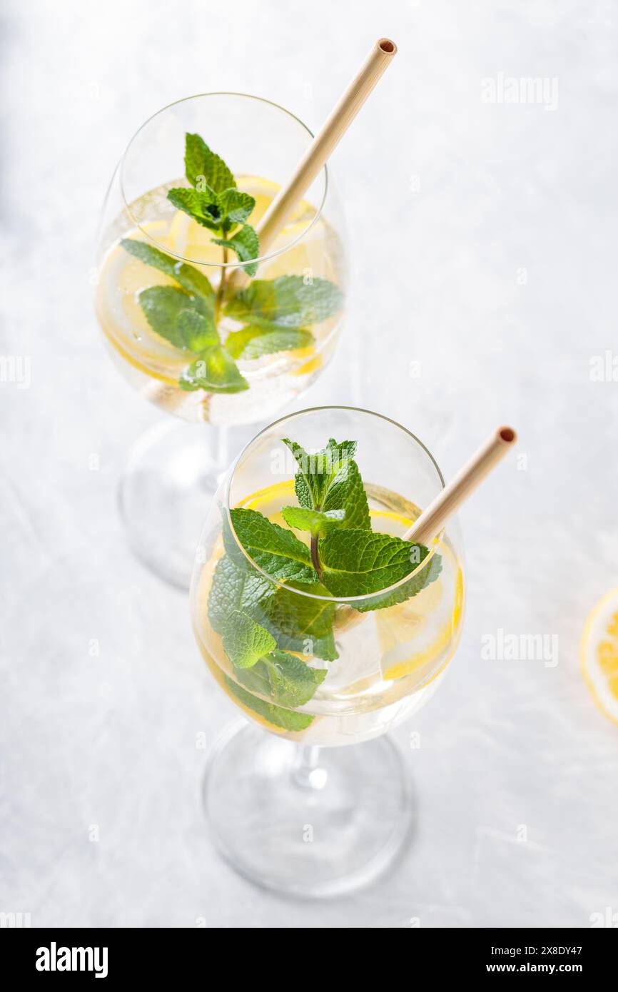 Hugo spritz cocktail elderflower cordial hi-res stock photography and ...