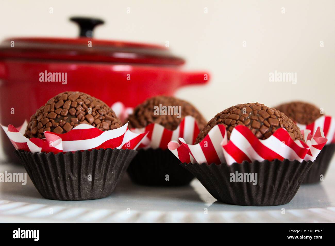 chocolate brigadeiro pot Stock Photo - Alamy