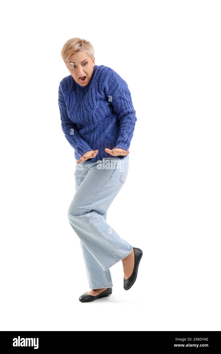 Anxiety woman mature Cut Out Stock Images & Pictures - Alamy