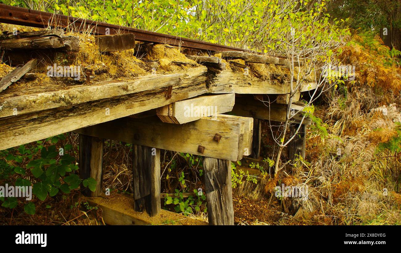 Broken disused single track railway bridge Stock Photo - Alamy