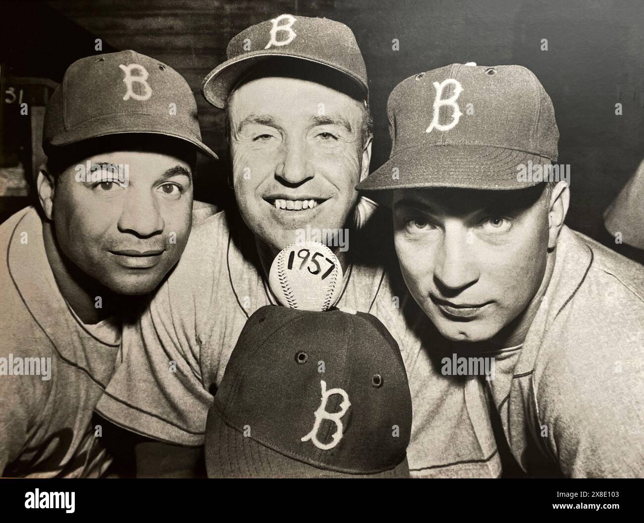 Historic photo on display at Dodgertown depicts (left to right) Roy ...