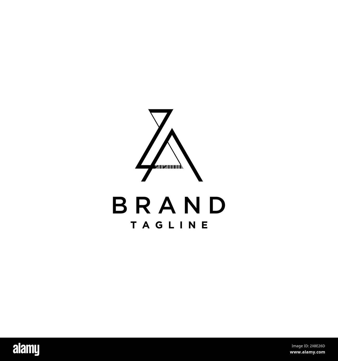 Triangular Geometric Lines Design That Connect To Form The Initials Of ...