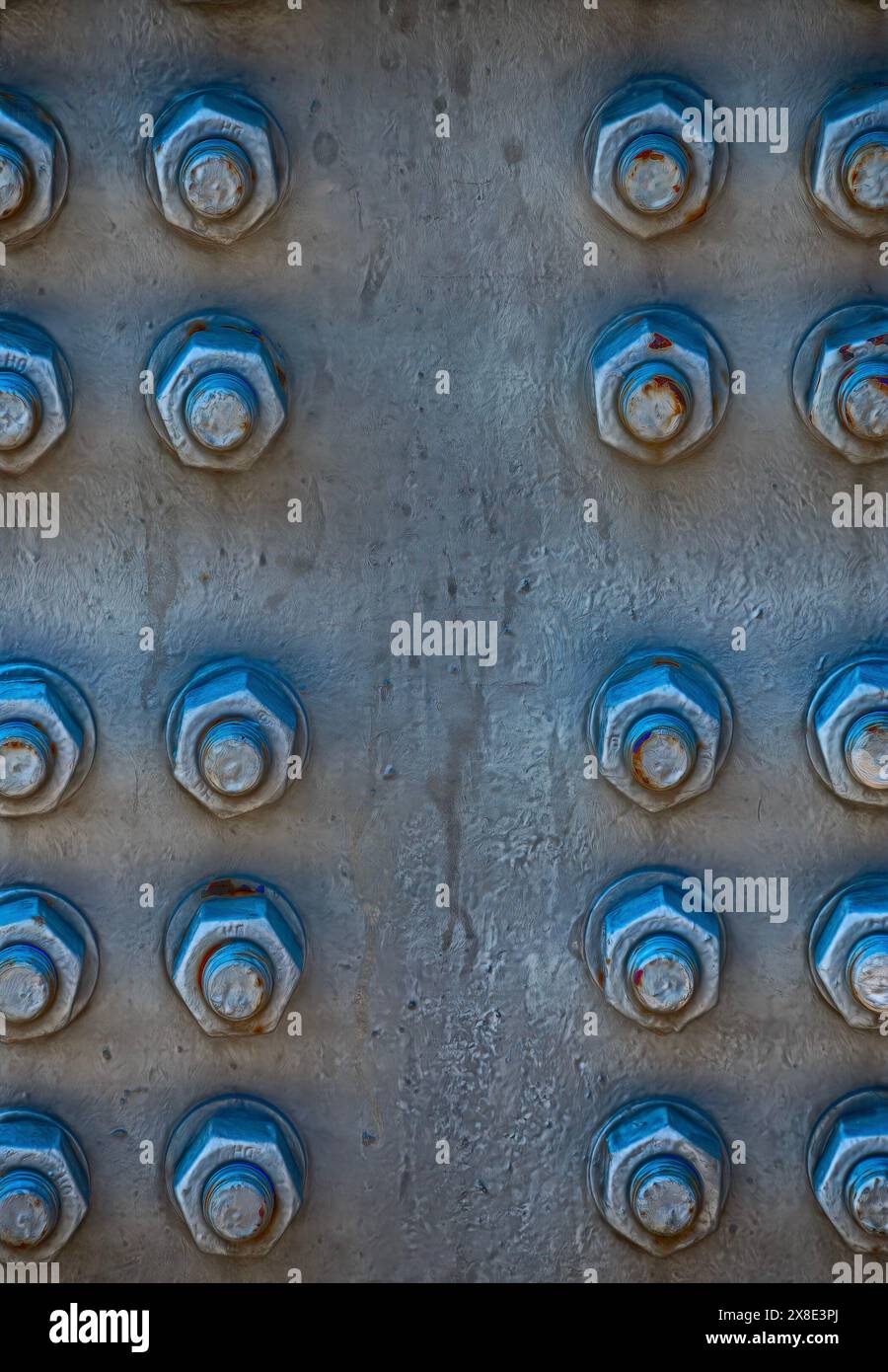Close up of a panel with bolts Stock Photo - Alamy