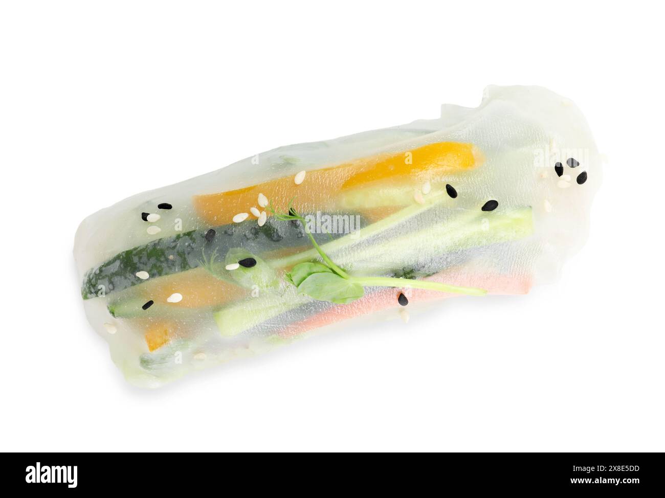 Tasty spring roll sesame Cut Out Stock Images & Pictures - Alamy