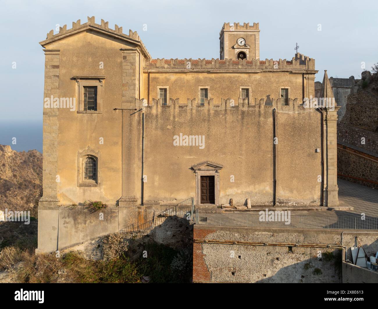 Church of San Nicolo in Savoca Sicilian village, Sicily, Italy Stock ...