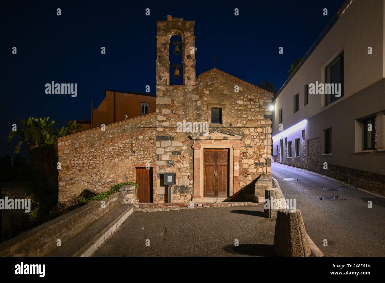 Archangel Michael Church on Pietro Rizzo street in Taormina city ...