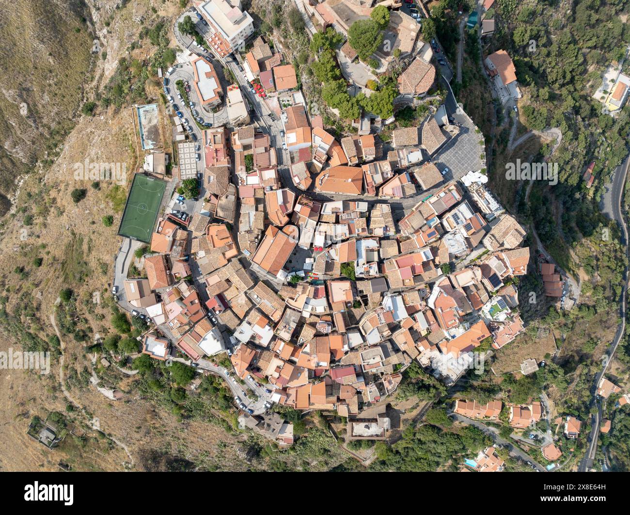 Spectacular aerial views of Taormina and Castelmola Medieval Villages ...