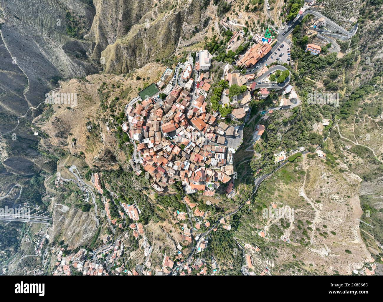 Spectacular aerial views of Taormina and Castelmola Medieval Villages ...