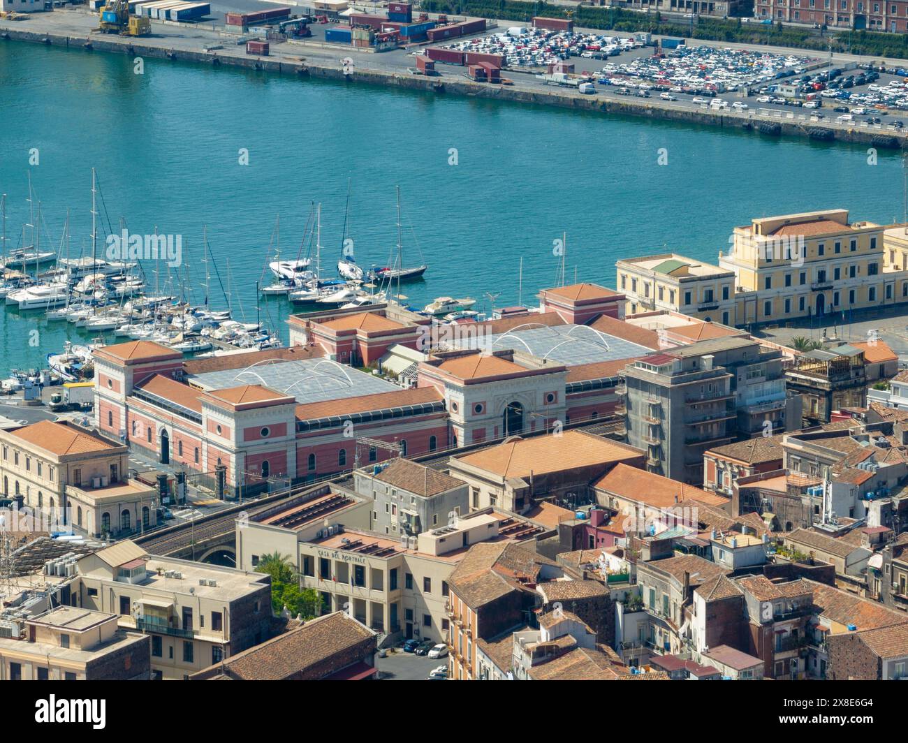 Aerial view of the port of Catania, Sicily in Italy Stock Photo - Alamy
