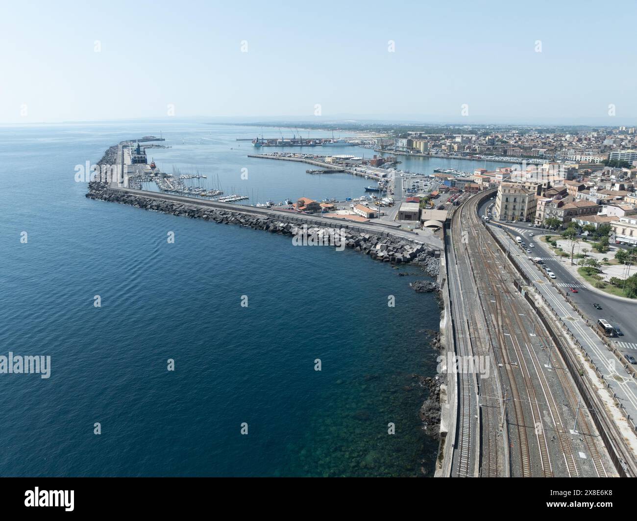 Aerial view of the port of Catania, Sicily in Italy Stock Photo - Alamy