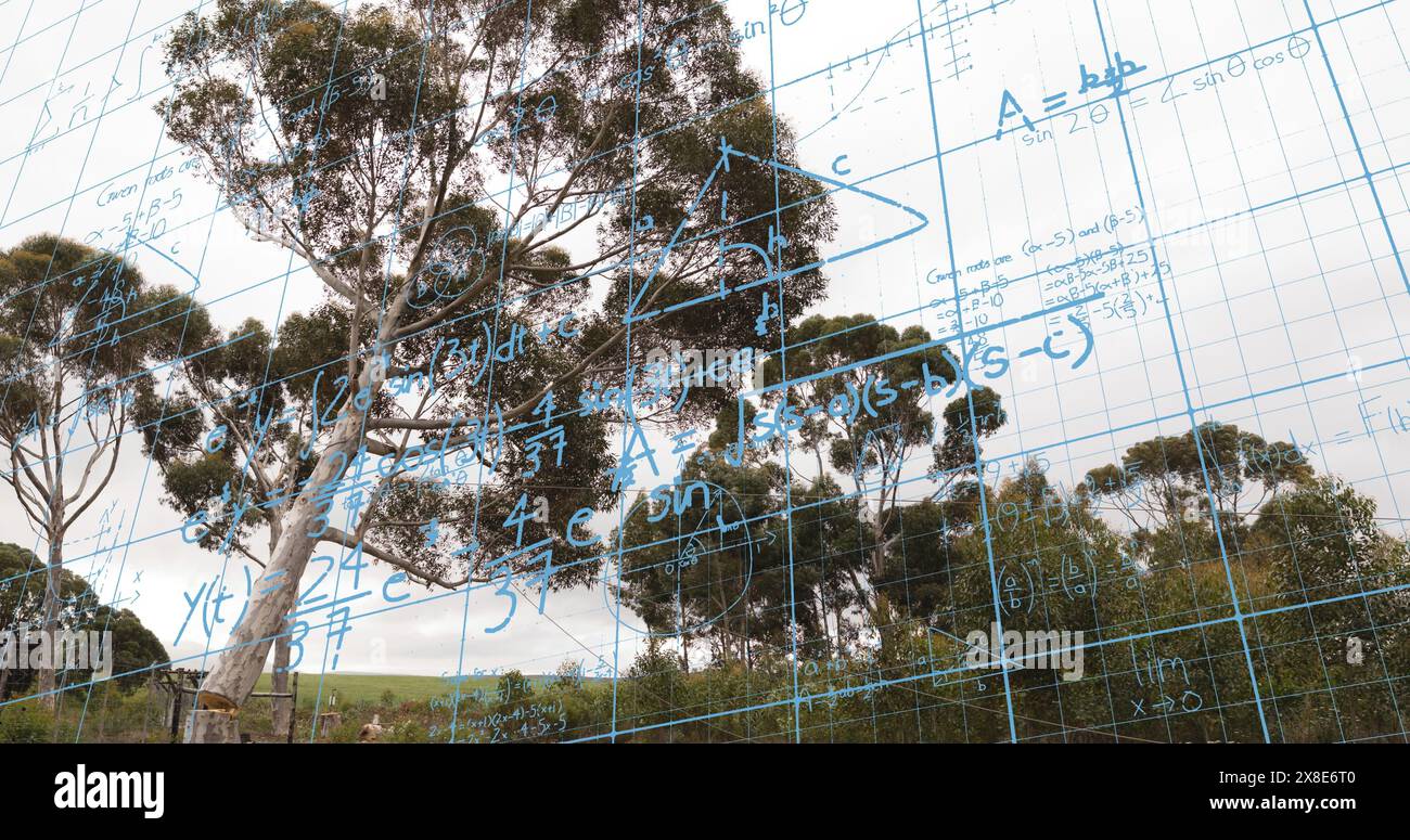 Animation mathematical equations over interface hi-res stock photography and images - Alamy