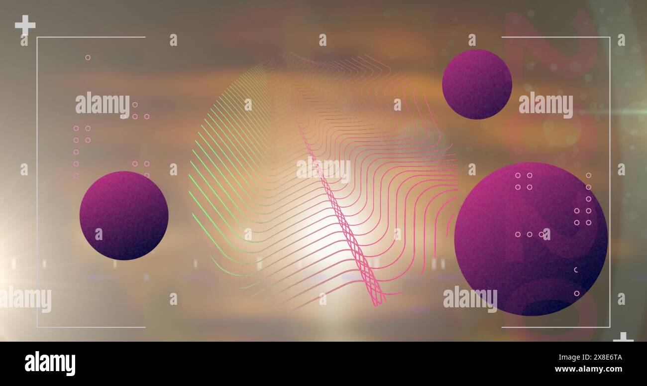 Image of shapes moving over light Stock Photo - Alamy