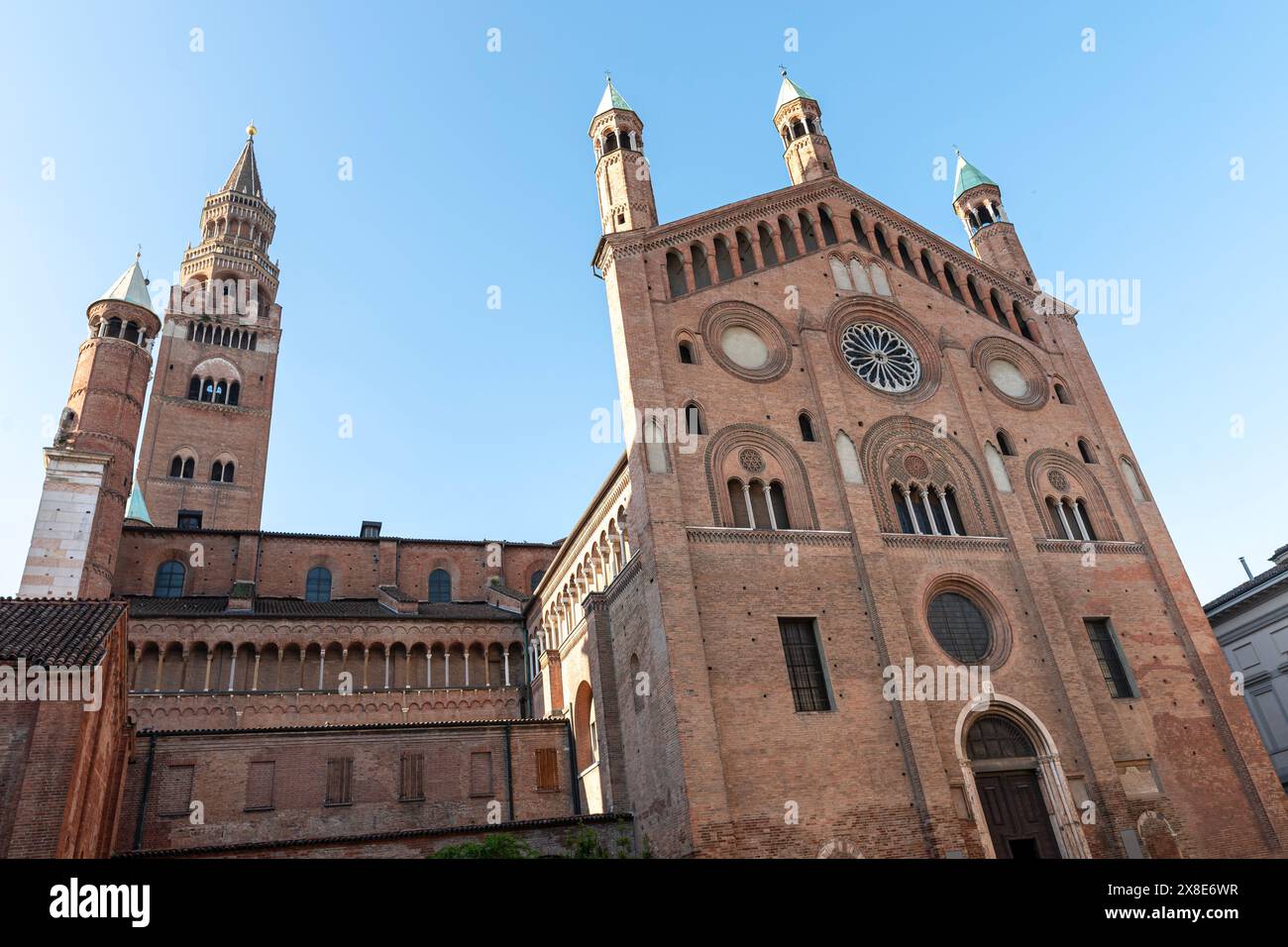 Facade of Cremona Cathedral, also known as Santa Maria Assunta Stock ...