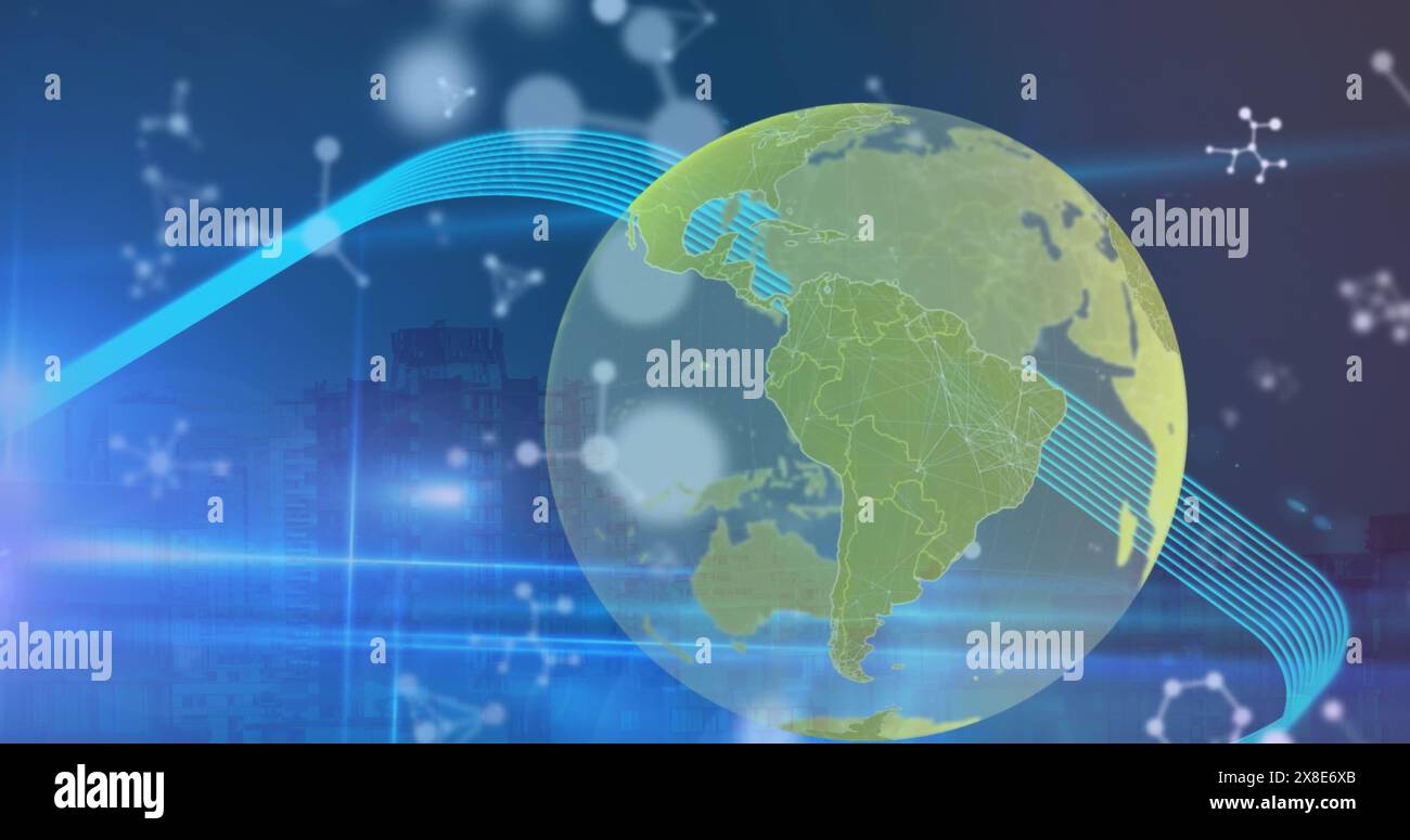Animation molecules digital data processing hi-res stock photography ...