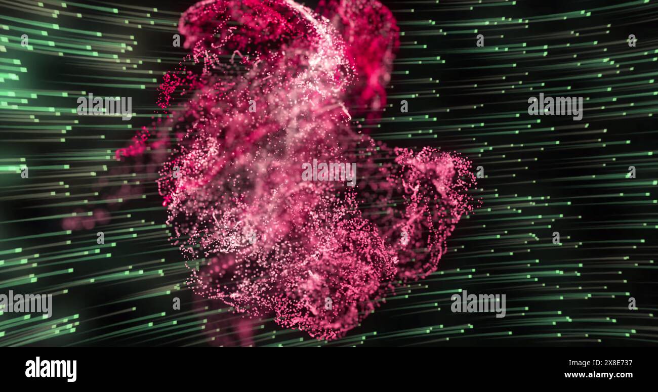 Animation purple spots over network hi-res stock photography and images ...