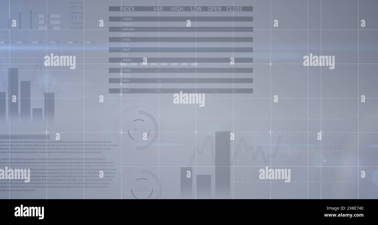 Image Of Screens With Statistical Data Processing Over Grid Network