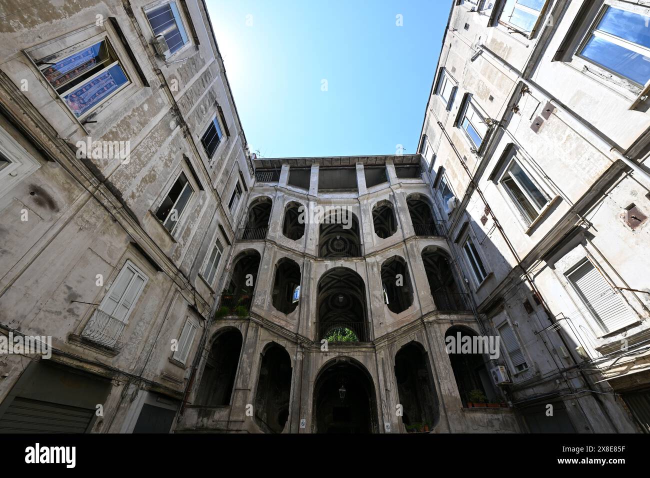 Old historic double-flight courtyard staircase in the Palazzo San ...