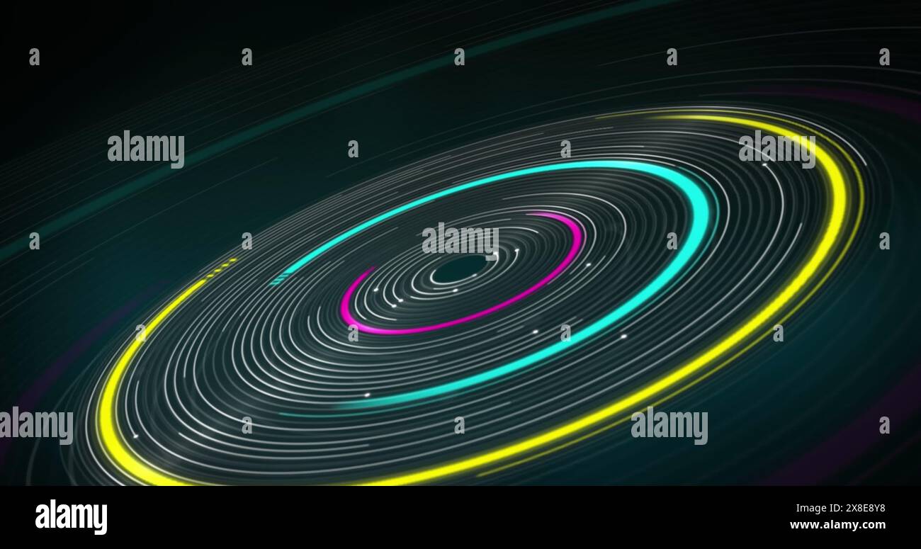 Image of round scanner spinning against textured blue background with ...