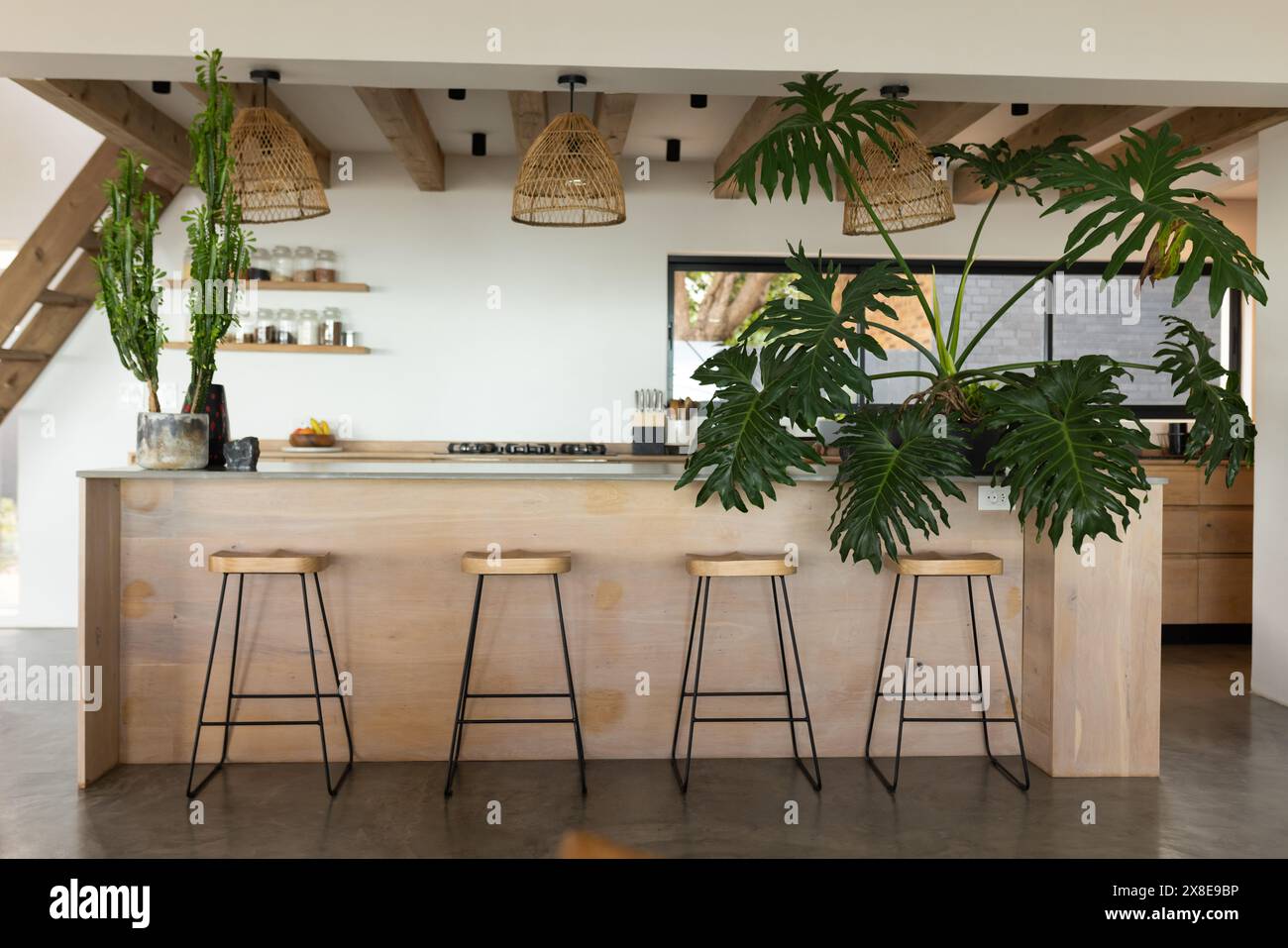 White bar stools hi-res stock photography and images - Alamy