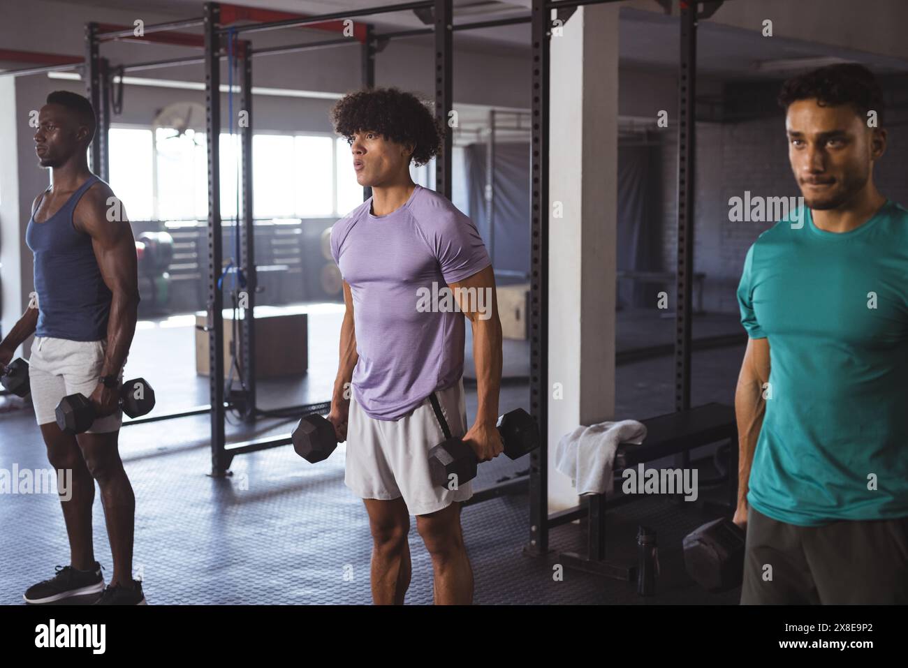 Busy gym interior hi-res stock photography and images - Alamy