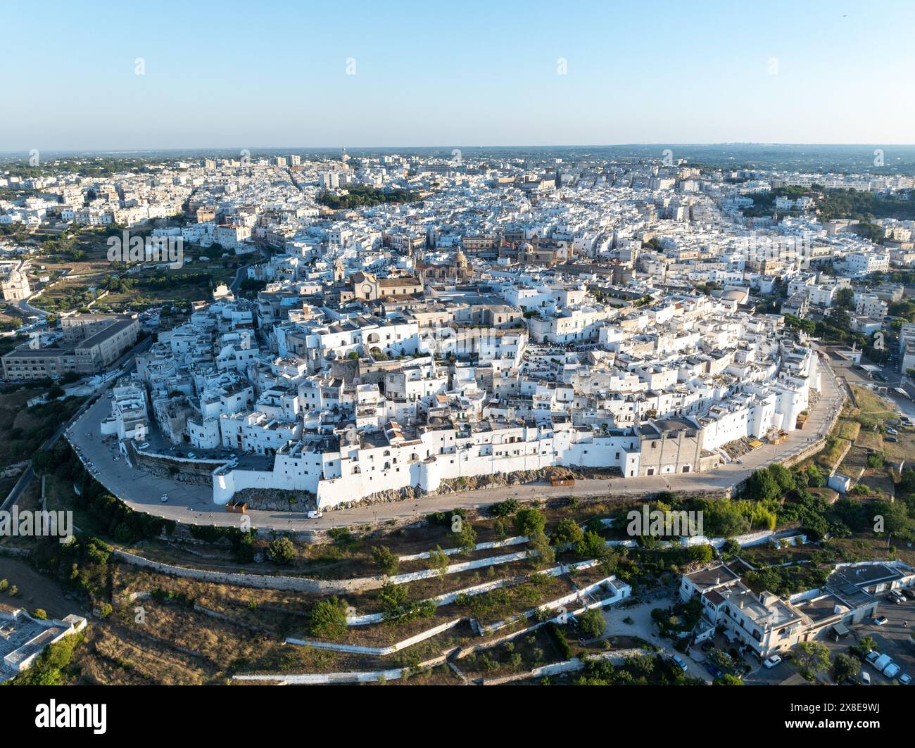 Aerial view of Ostuni white city in Puglia, Italy Stock Photo - Alamy