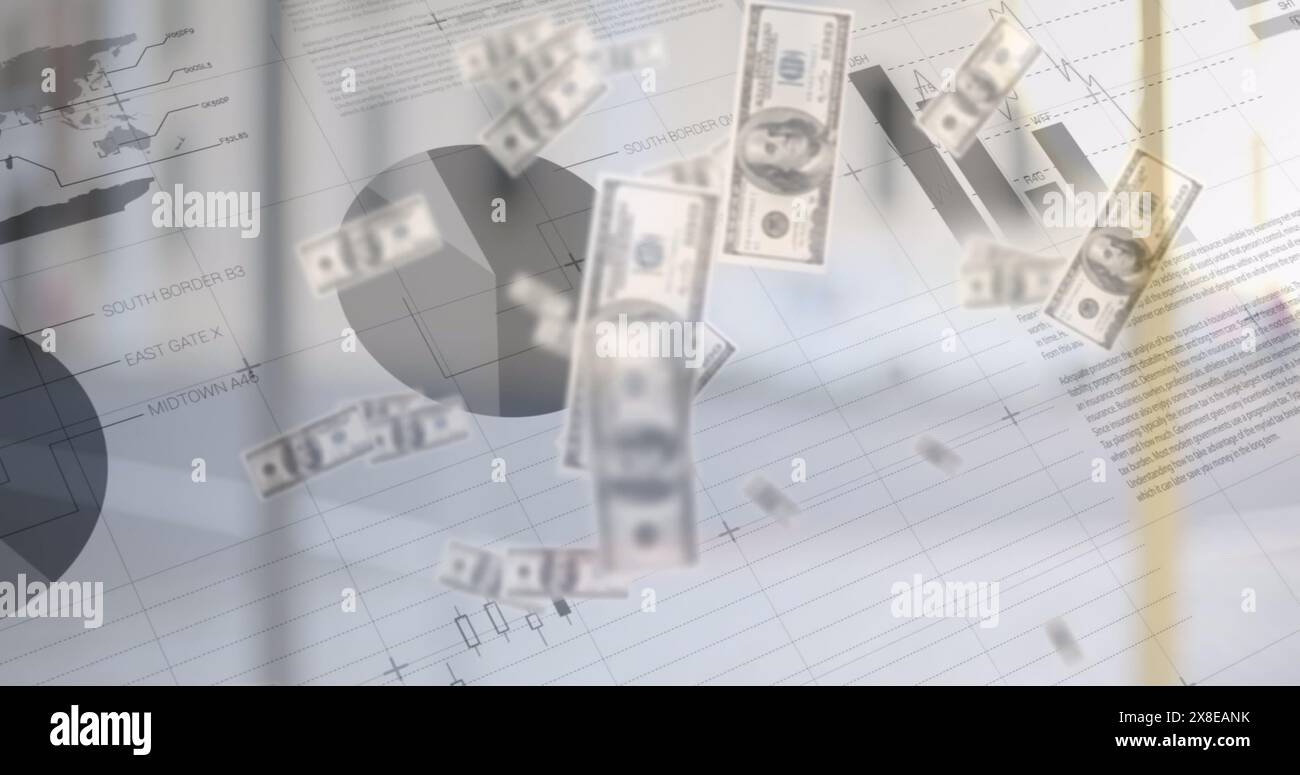 Animation falling dollar bills hi-res stock photography and images - Alamy
