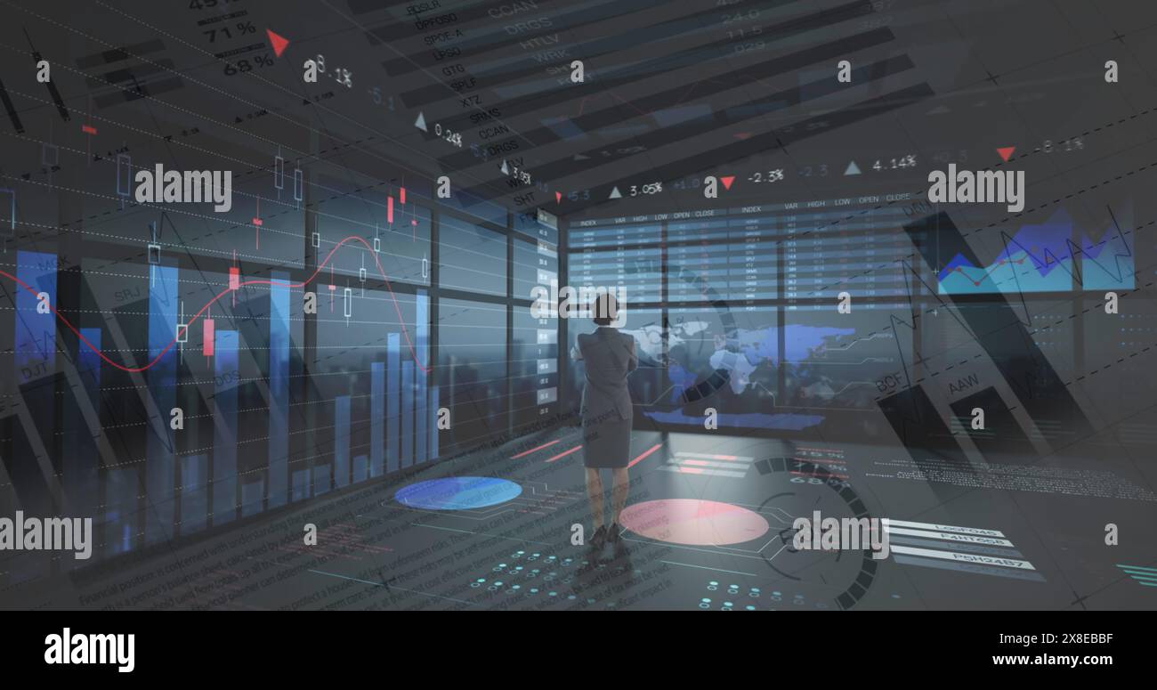 Analyzing data futuristic animation business hi-res stock photography and images - Alamy