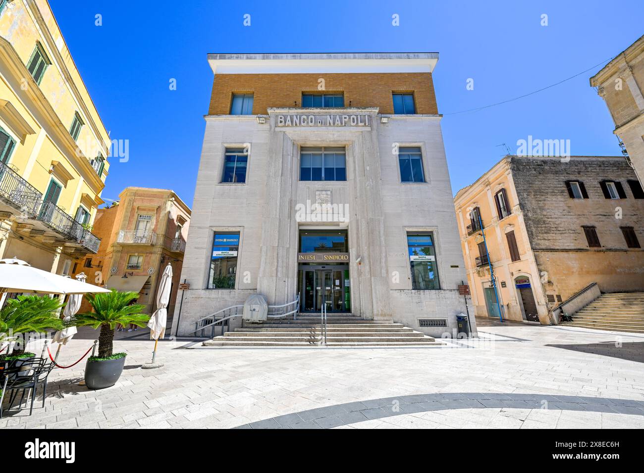 Matera, Italy - Aug 9, 2023: Banco di Napoli bank branch. Banco di ...