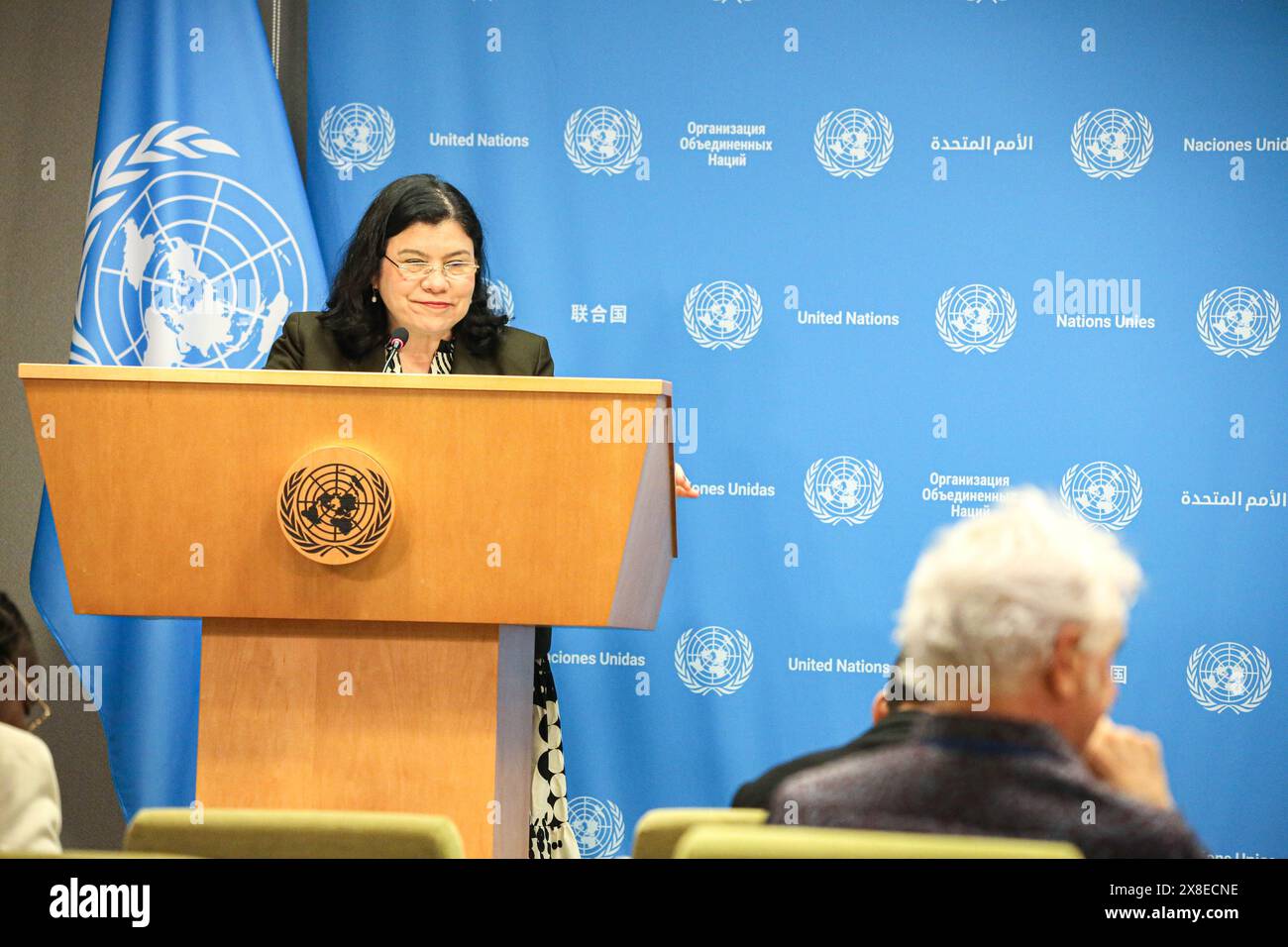 New York, New York, USA. 24th May, 2024. Spokesperson for the UN ...