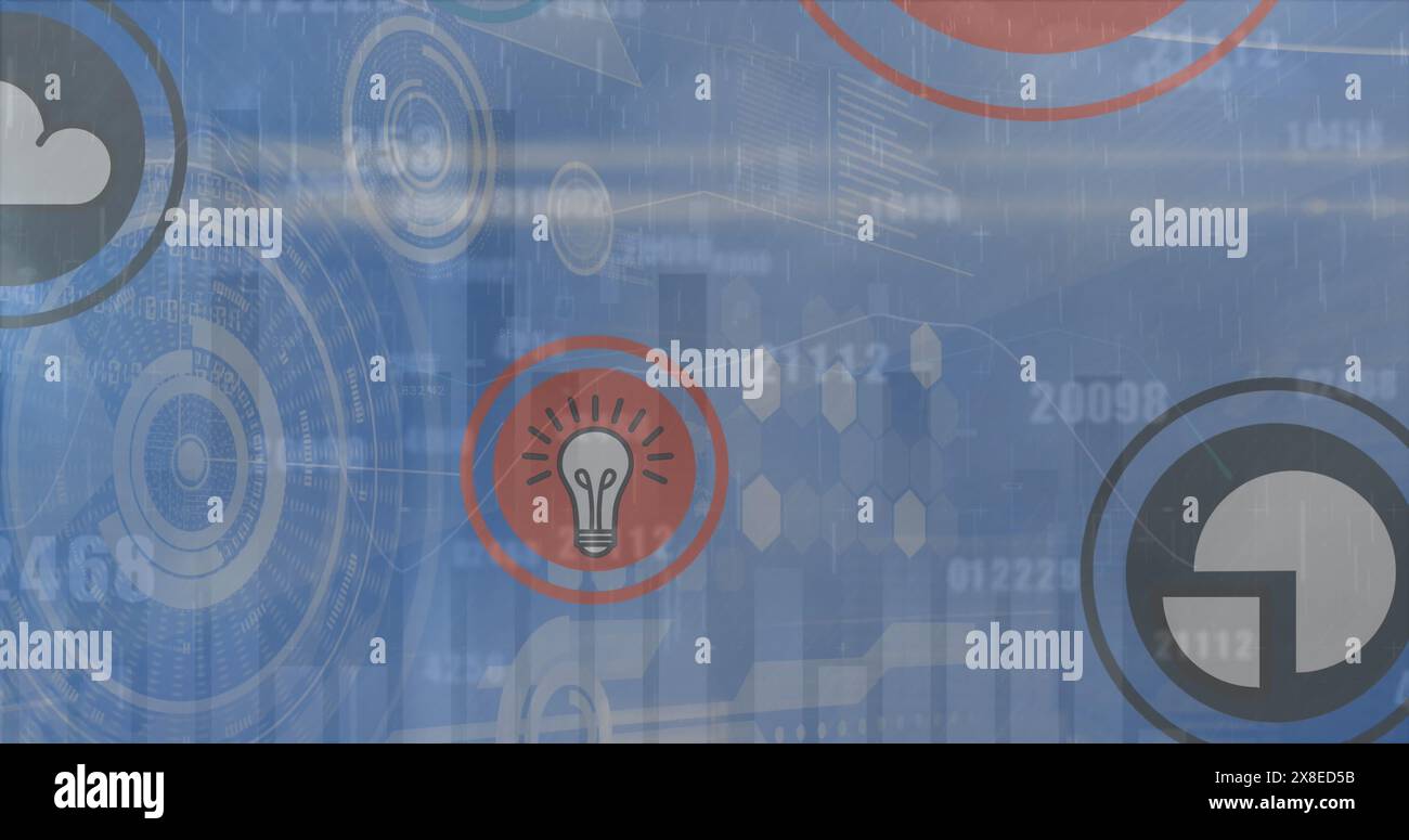 Abstract futuristic graph information computing hi-res stock ...