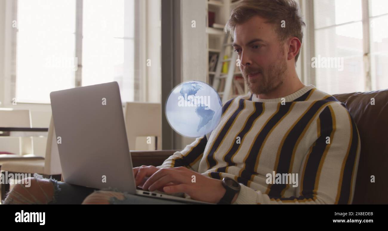 Animation globe spinning world map hi-res stock photography and images ...